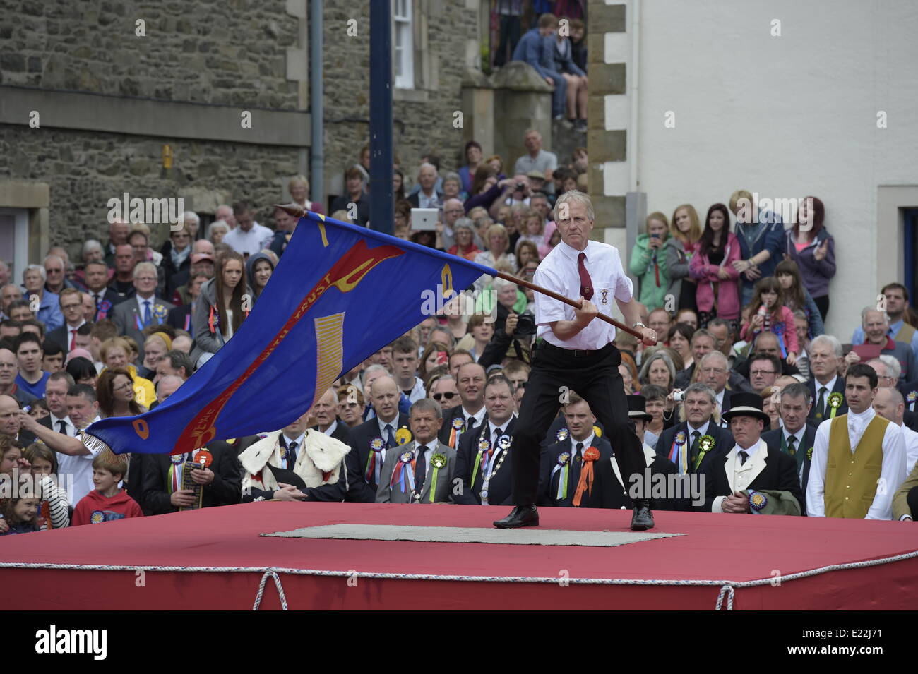 Selkirk, Scotland UK. 13 June 2014 Selkirk Common Riding 2014 The Royal ...