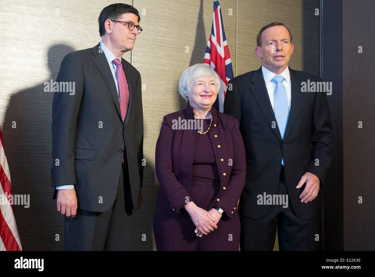 US Treasury Secretary Jack Lew, left, Federal Reserve Chair Janet ...