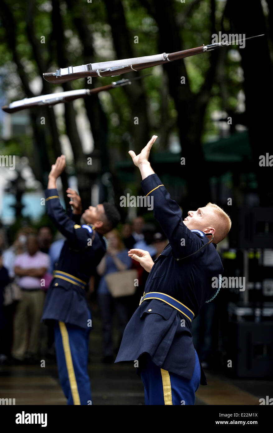 New York, June 13. 14th June, 1775. U.S. Army Drill Team members attend ...