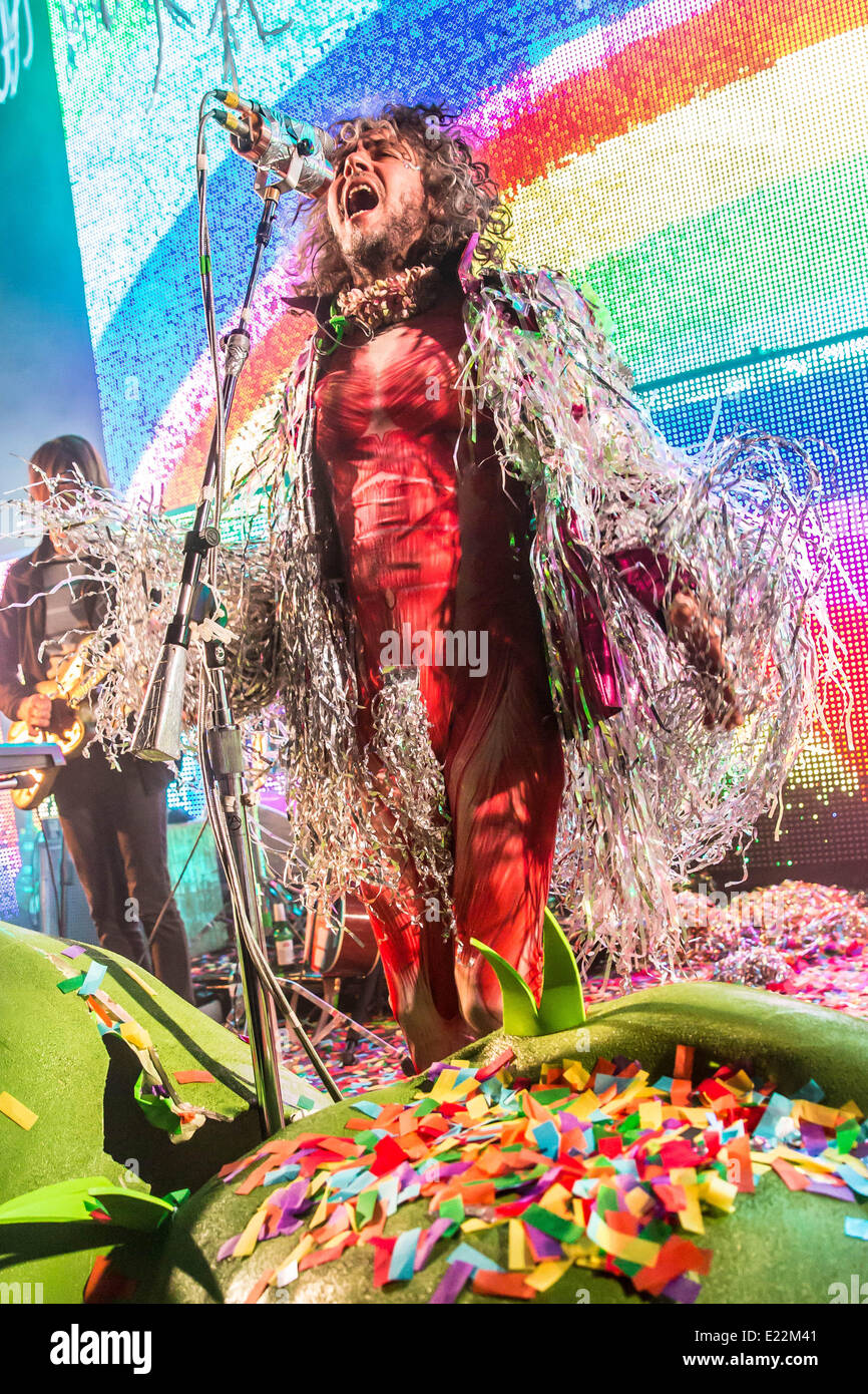 Detroit, Michigan, USA. 12th June, 2014. WAYNE COYNE of THE FLAMING ...