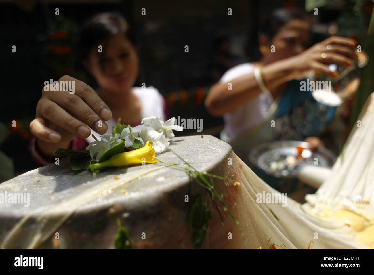 Dhaka, Bangladesh. 13th June, 2014. A special bath of Jagannath takes ...