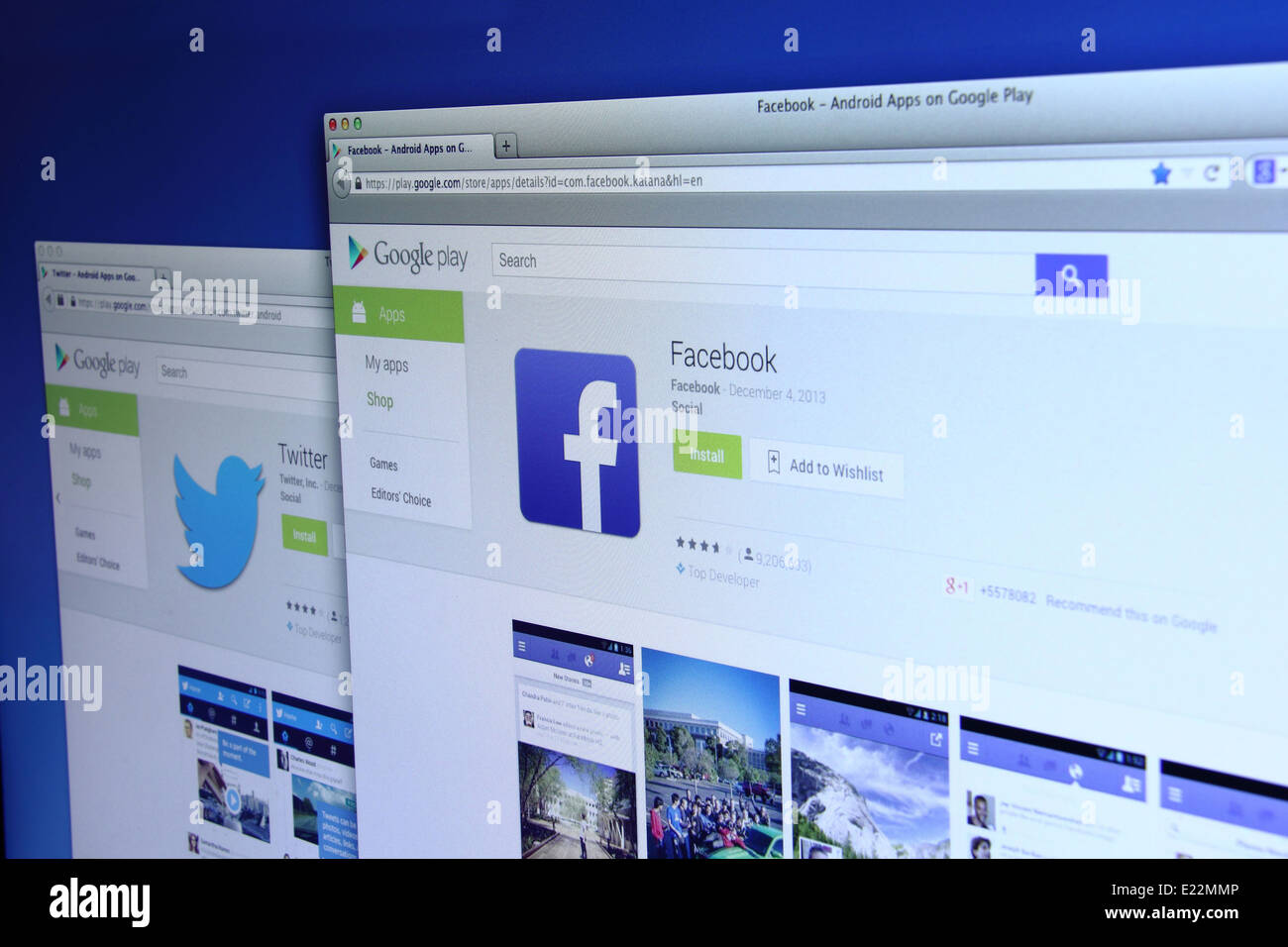 Photo of Facebook and Twitter Apps on Google Play. As of today ...