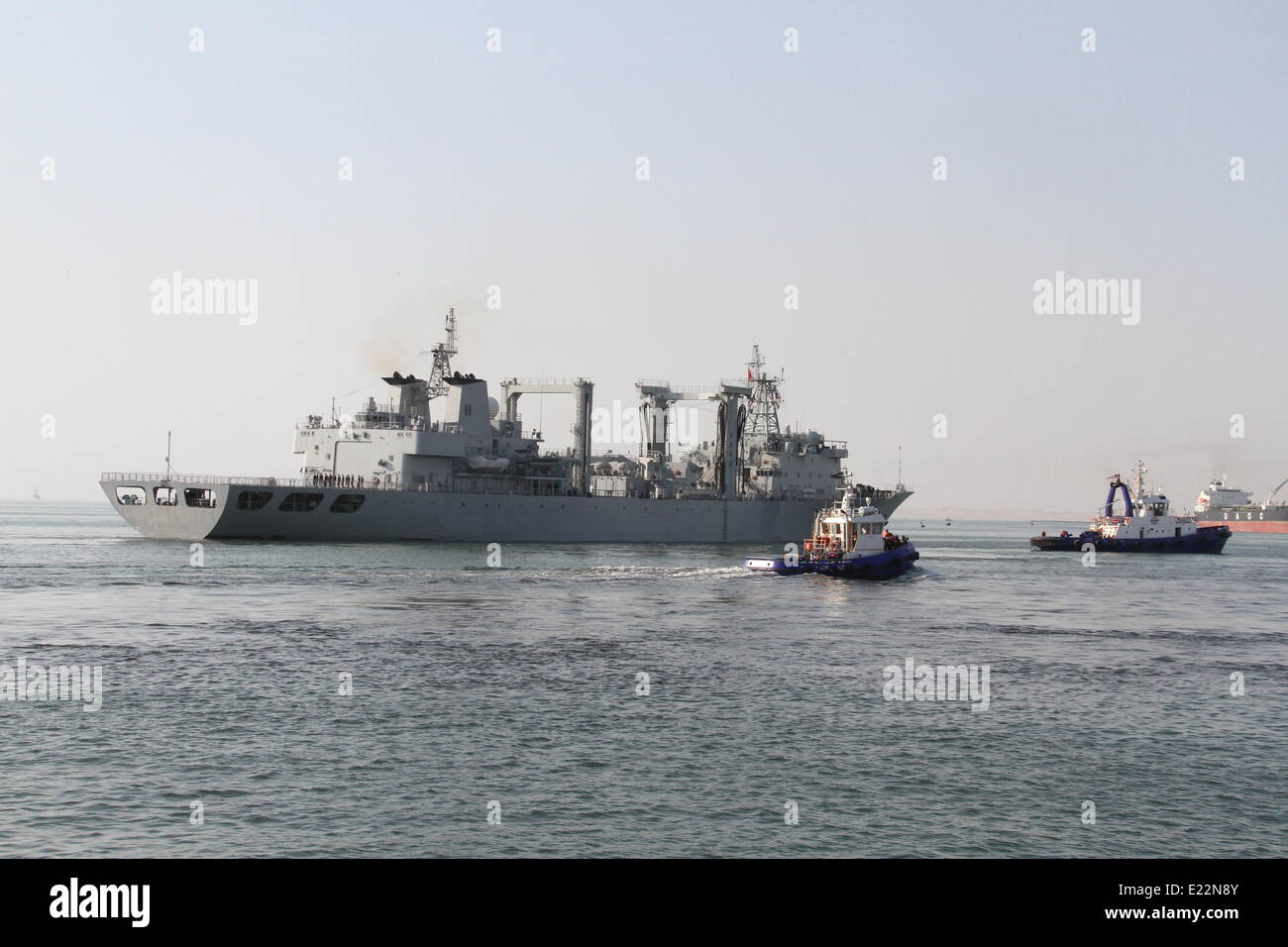 Walvis Bay. 13th June, 2014. Supply ship Taihu of the Chinese navy ...