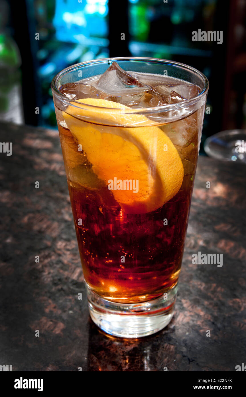 Cocktail - a mix of various drinks. Sometimes alcoholic drinks Stock ...