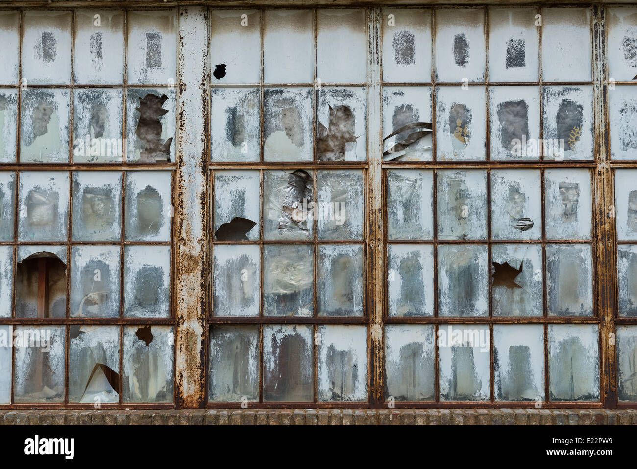 Broken windows on an abandoned building, New Albany, Indiana Stock ...