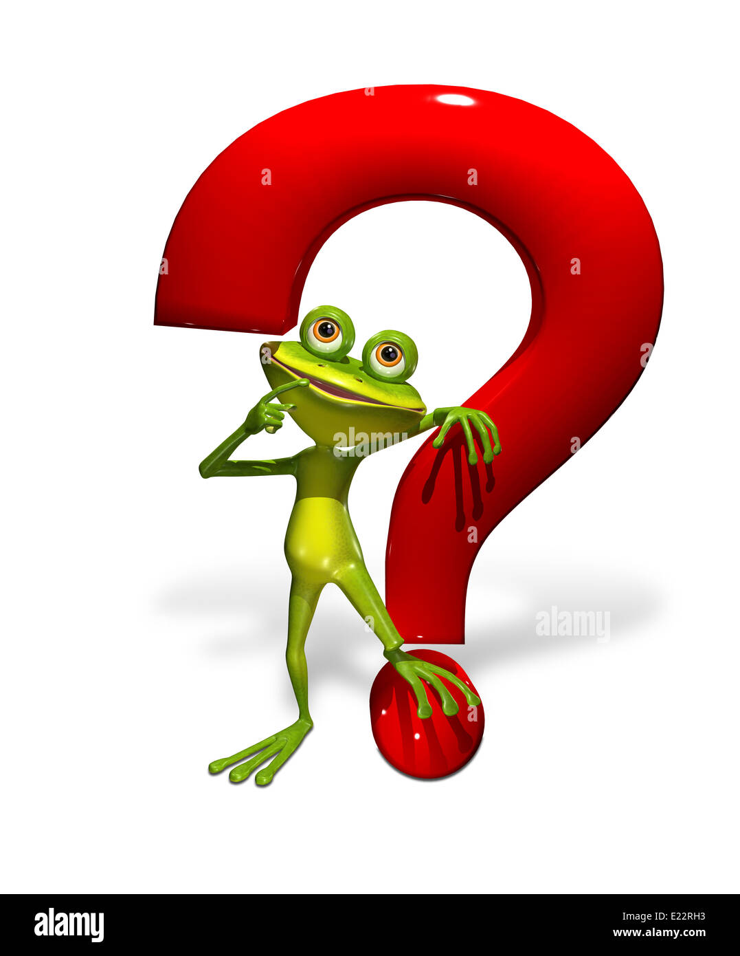 abstract illustration of the frog with a question mark Stock Photo - Alamy