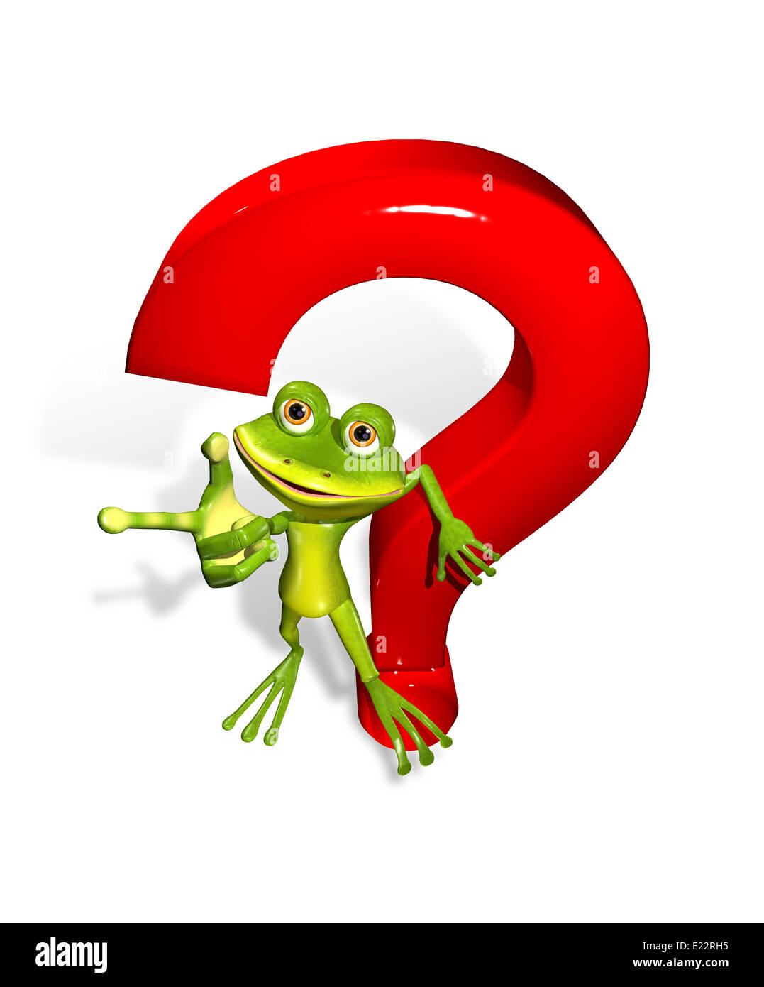 abstract illustration of the frog with a question mark Stock Photo - Alamy