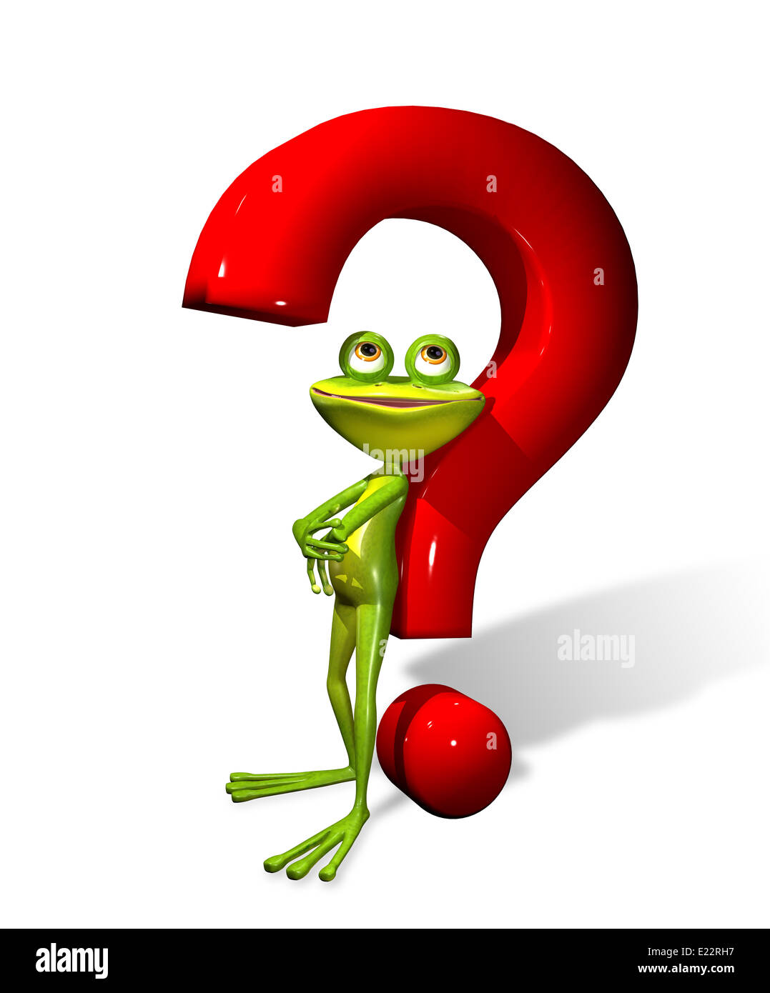 abstract illustration of the frog with a question mark Stock Photo - Alamy