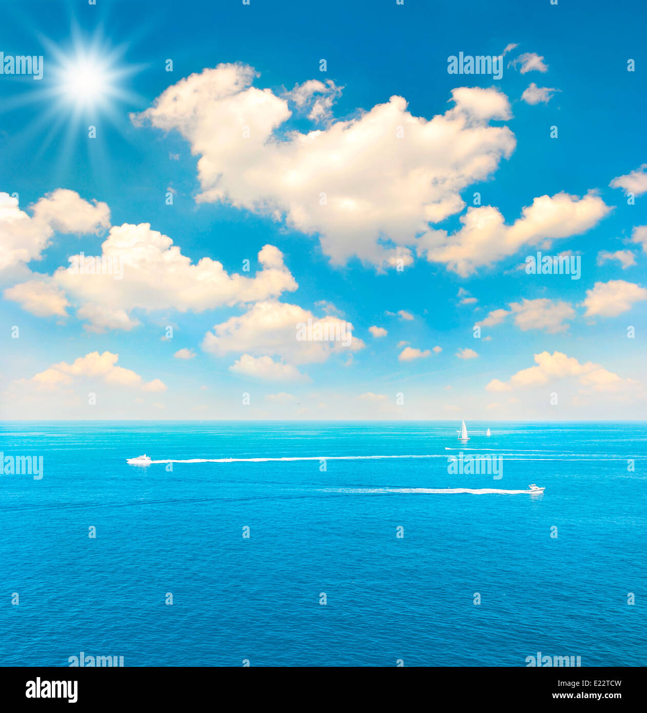 Atlantic ocean summer blue sky water hi-res stock photography and ...