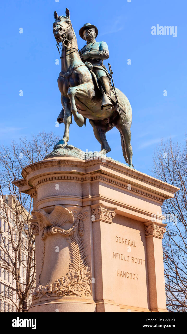 General Winfield Scott Hancock Equestrian Statue Civil War Memorial Pennsylvania Avenue ...