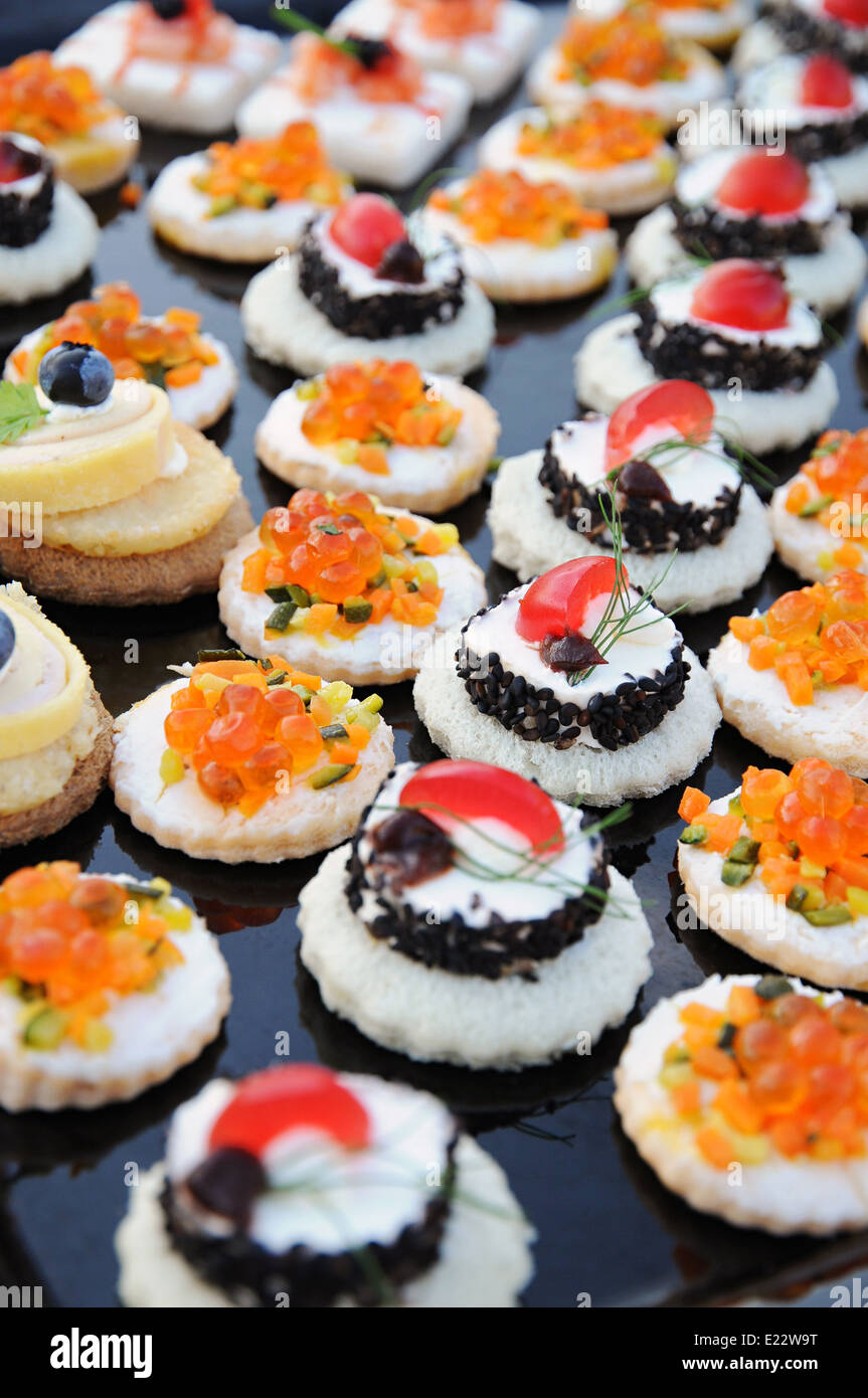 Display of colorful appetizers Stock Photo - Alamy