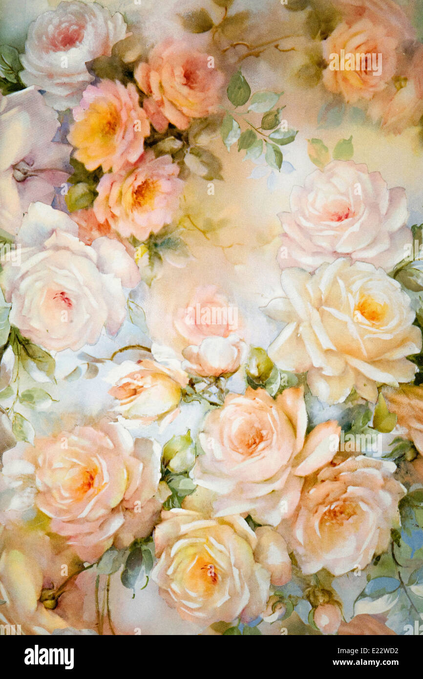 Floral paper background Stock Photo - Alamy