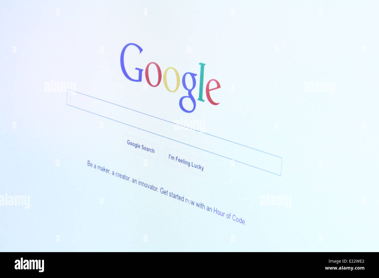 Photo of Google website on a monitor screen Stock Photo - Alamy