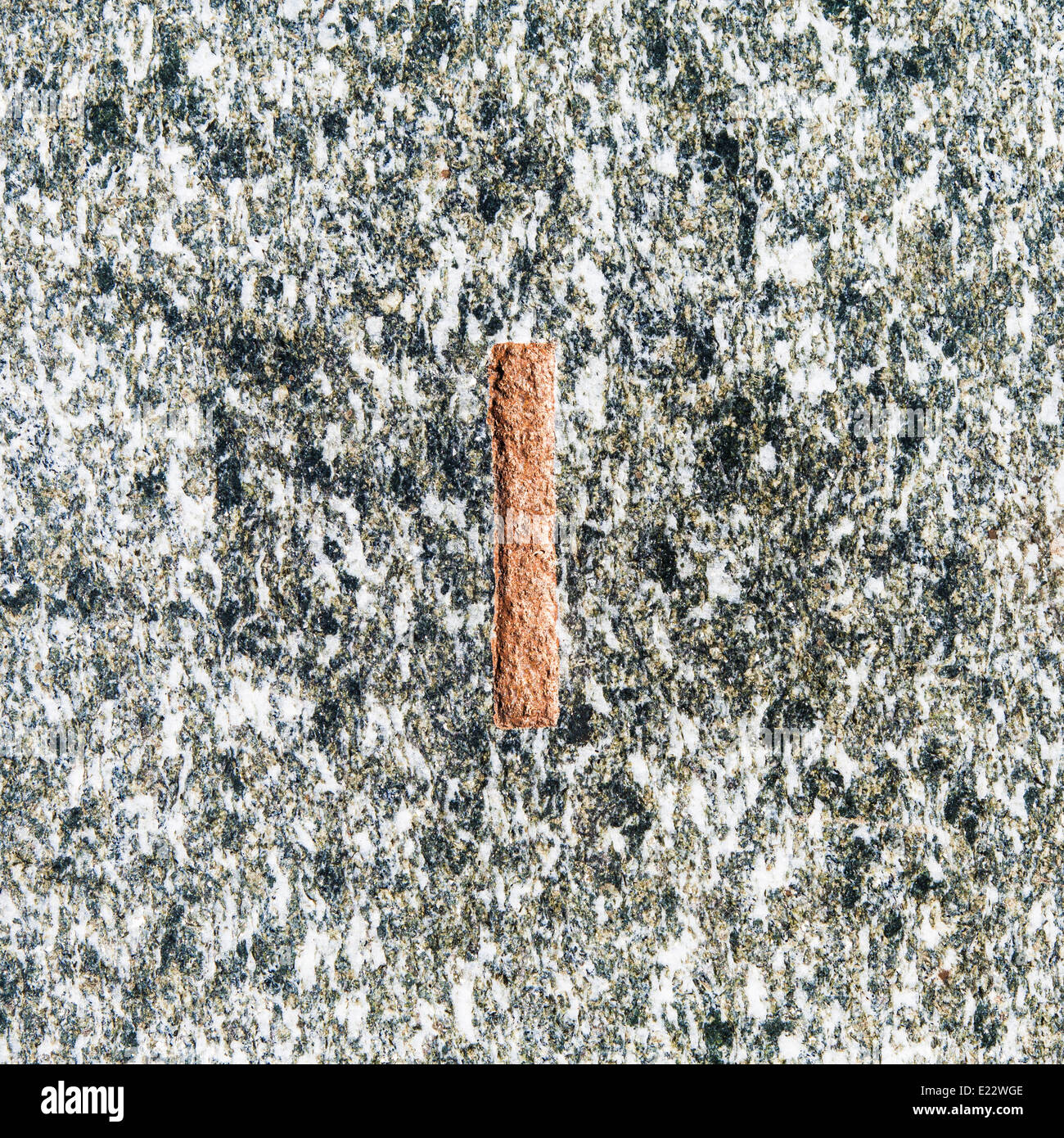 Roman numbers collection, from 1 to 7, on a real ancient granite Stock ...