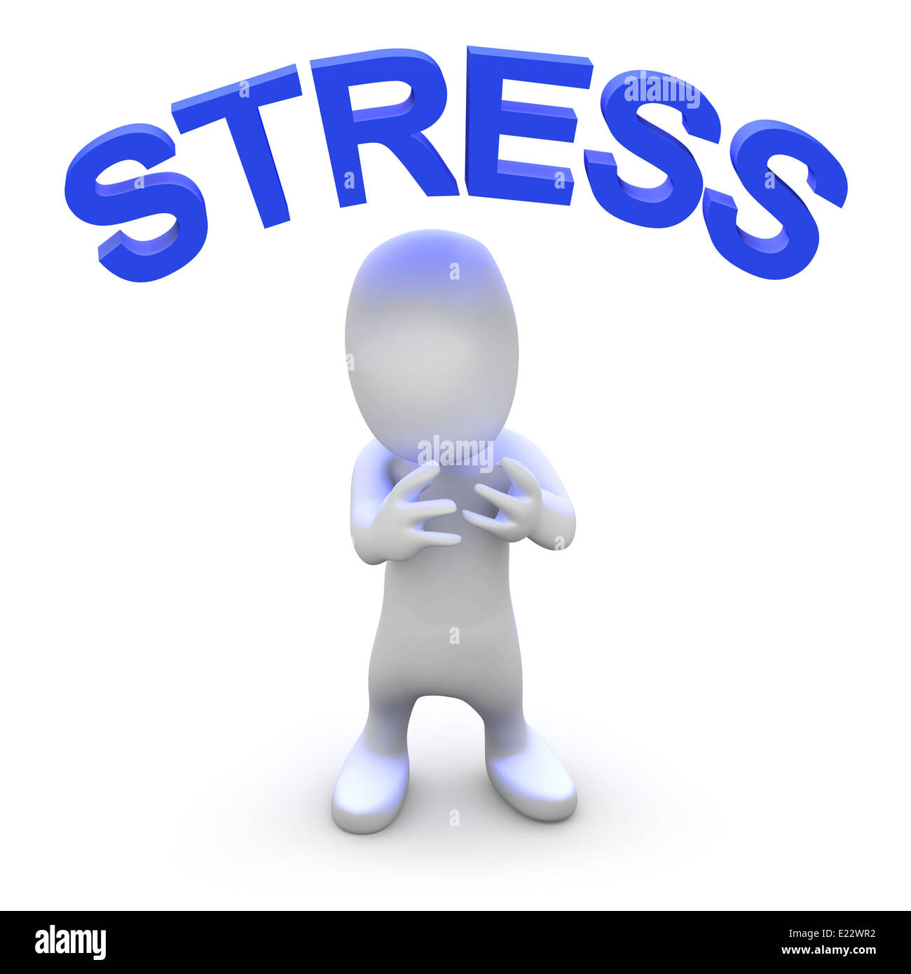 3d Little person is feeling stressed Stock Photo - Alamy