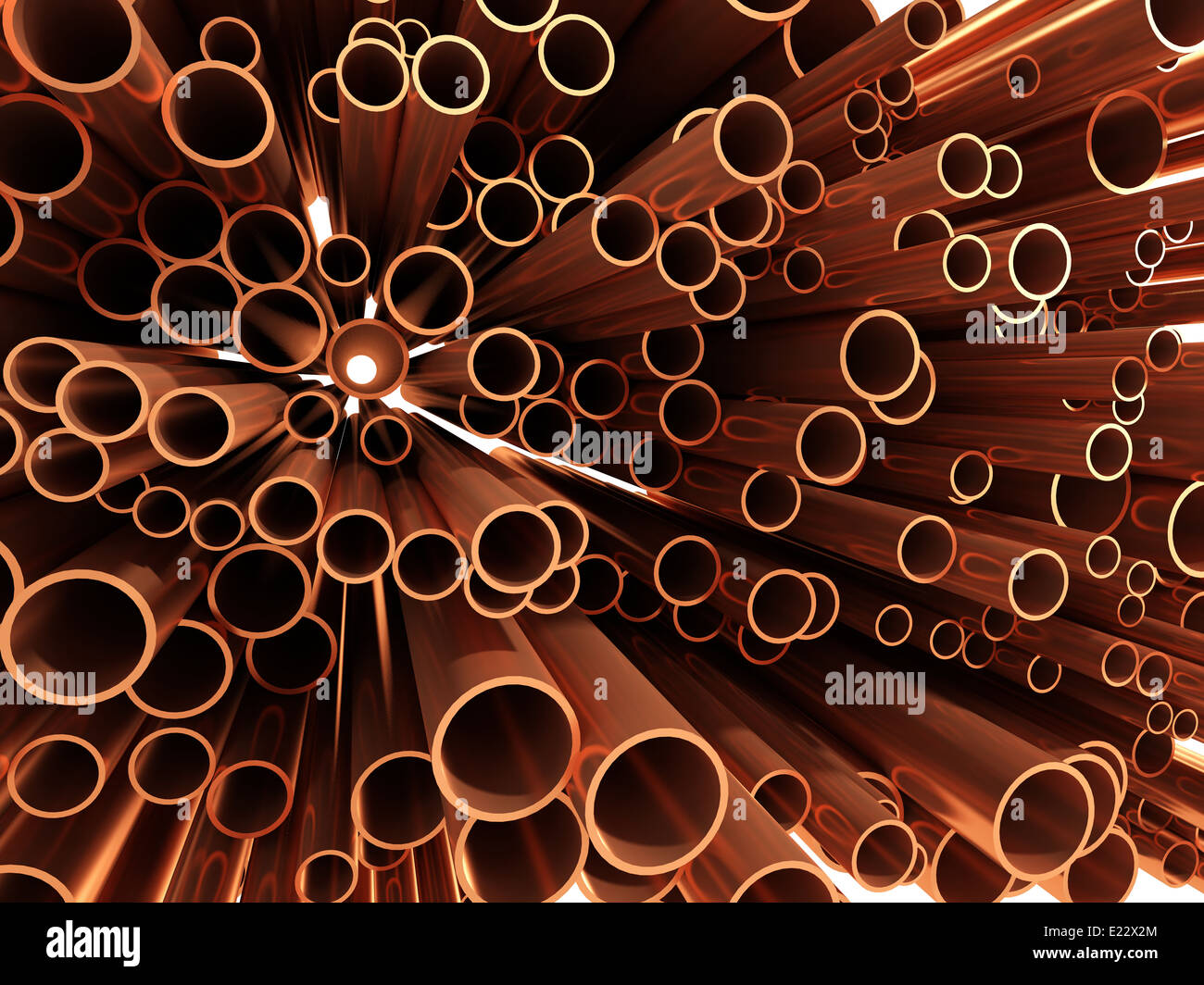 3d Copper pipes cross section Stock Photo - Alamy