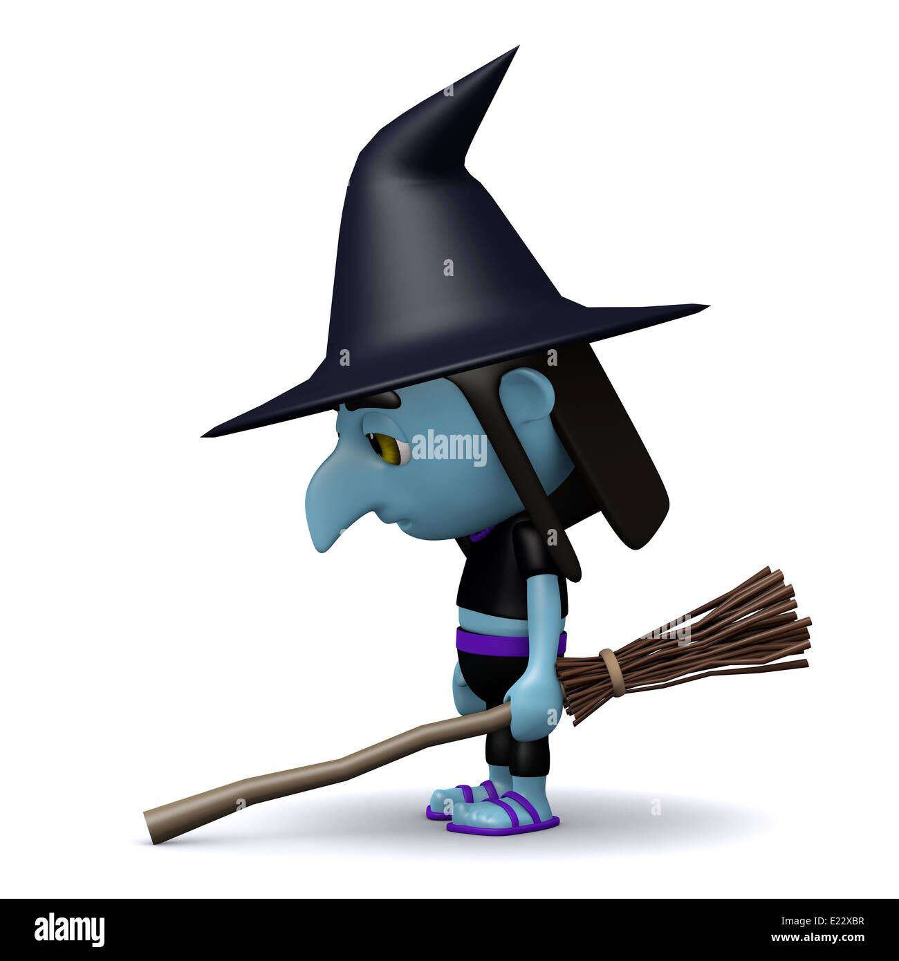 3d Witch is looking very sad and dejected Stock Photo - Alamy