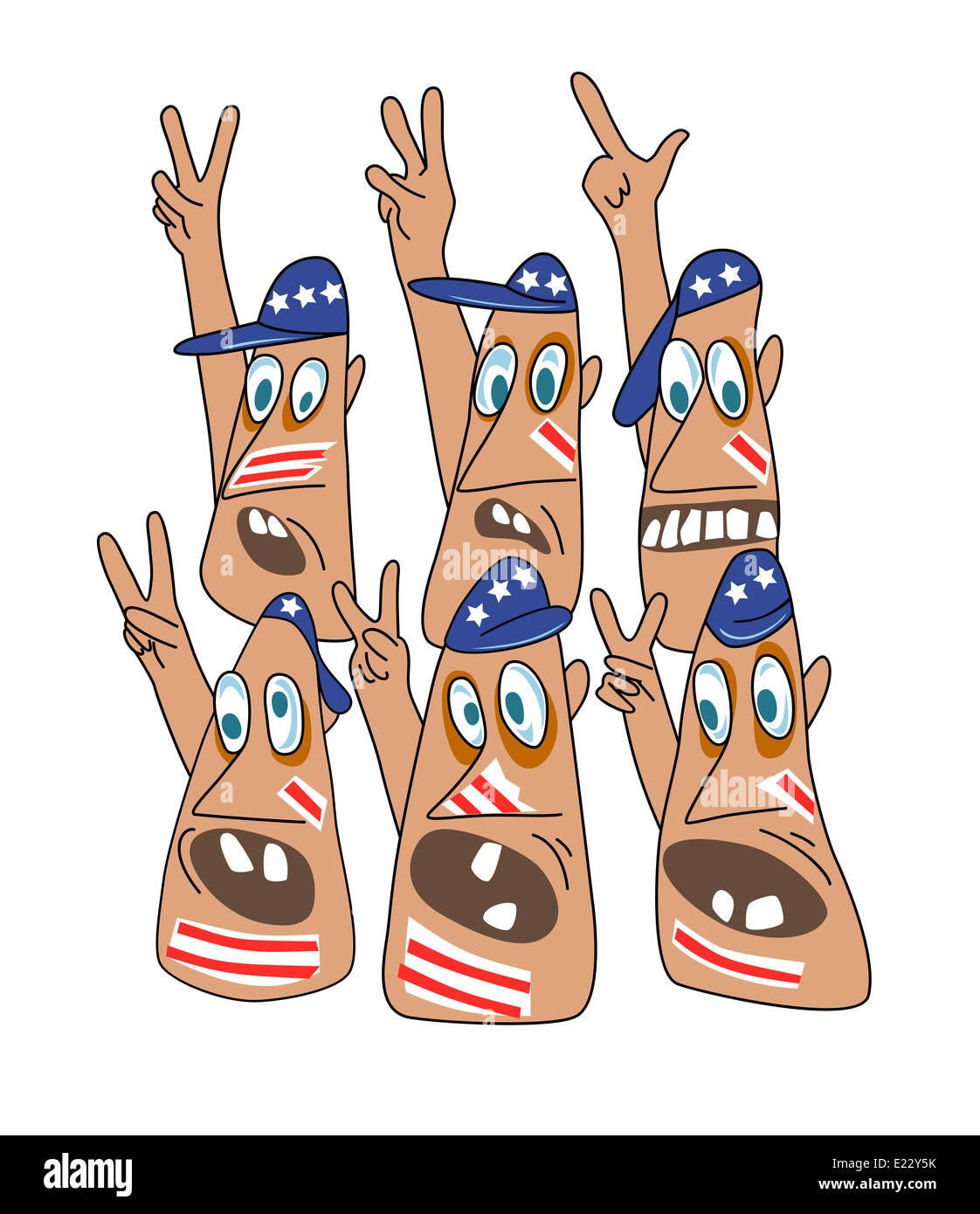 Cartoon fans hi-res stock photography and images - Alamy