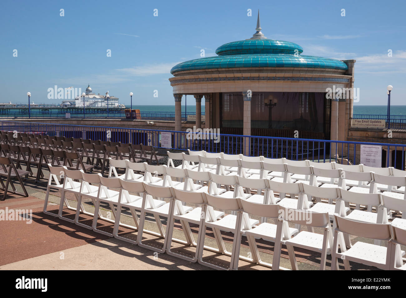 The Bandstand on Eastbourne seafront. Eastbourne, East Sussex, England ...