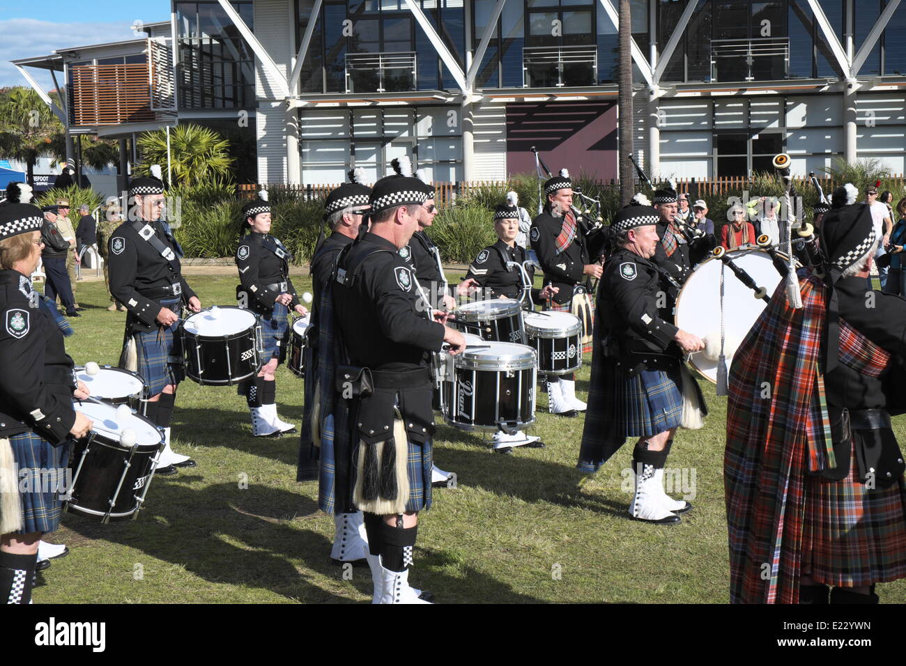 Sydney, Australia. 14th June 2014. Australian Federal Police pipe band ...