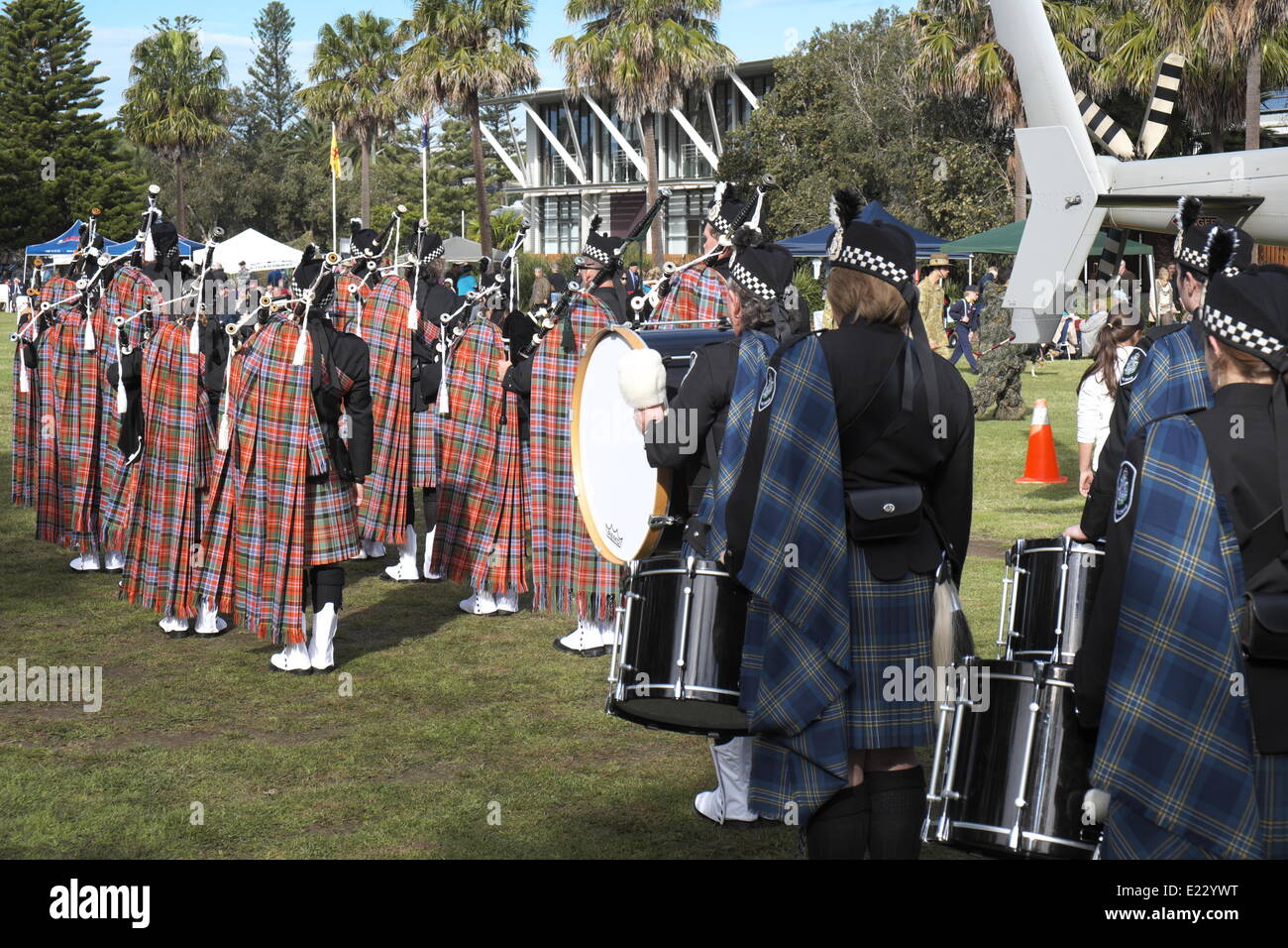 Sydney, Australia. 14th June 2014. Australian Federal Police pipe band ...