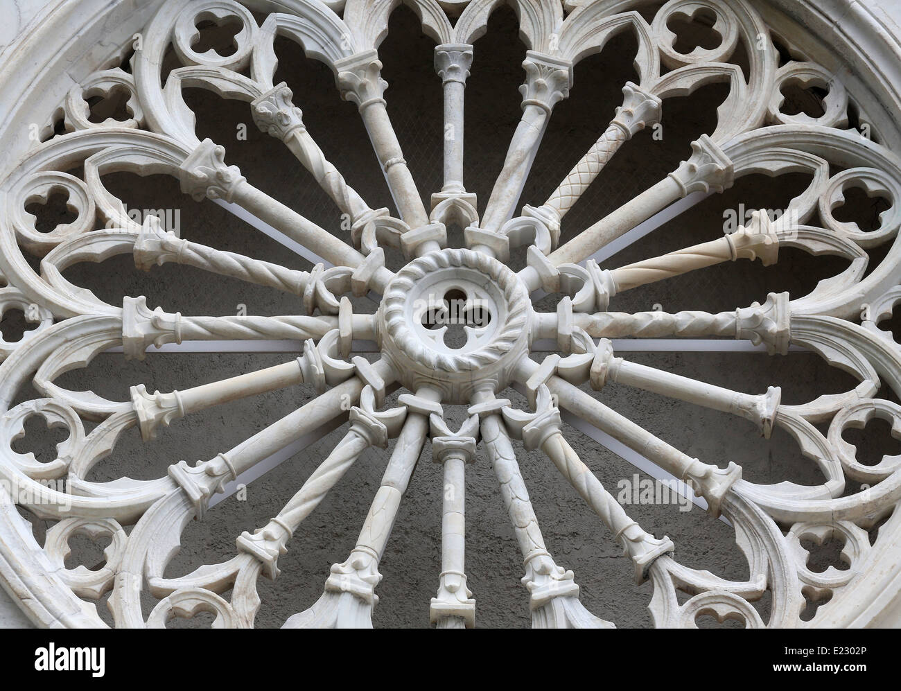 Rosette at the Church of St. John the Baptist in Riomaggiore, Liguria ...