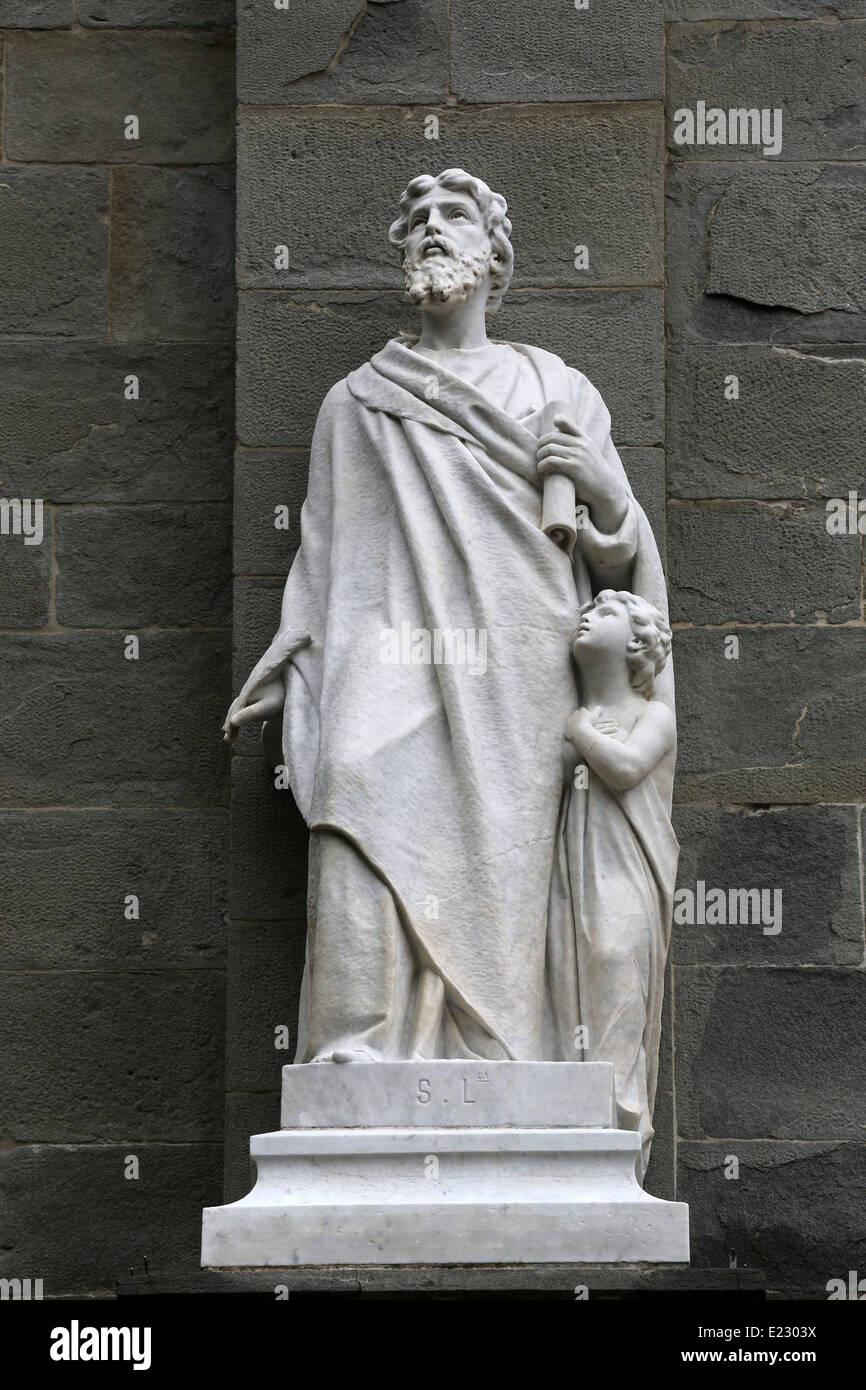 Saint Matthew the Evangelist statue on the portal of the Saint John the ...