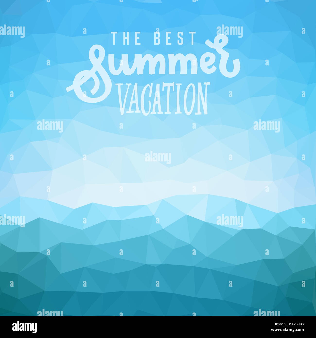 Best summer vacation. Poster on tropical beach background. Raster ...