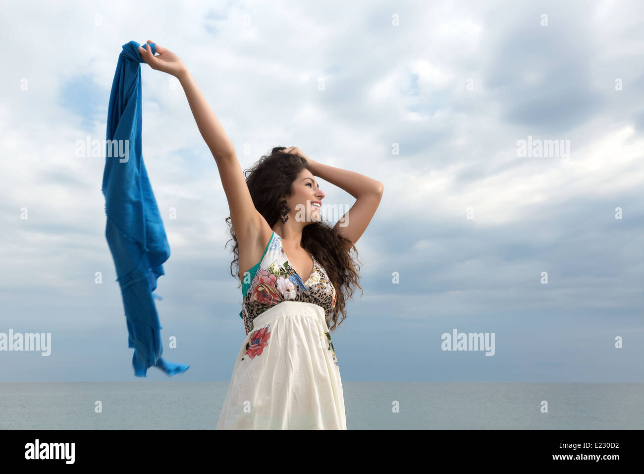 Scarf Wind Hand High Resolution Stock Photography and Images - Alamy