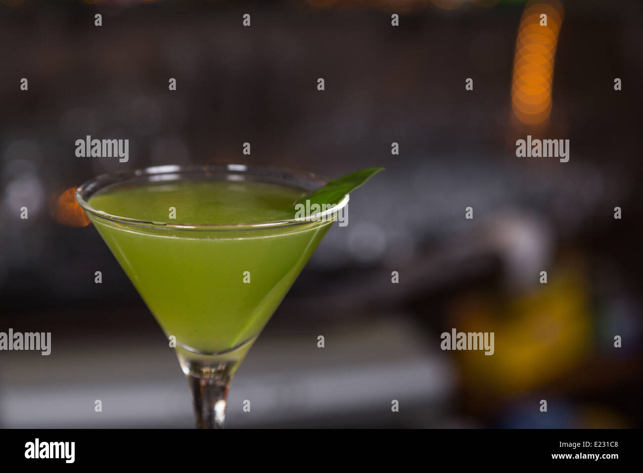 mix alcohol cocktail in glass on bar for party Stock Photo - Alamy