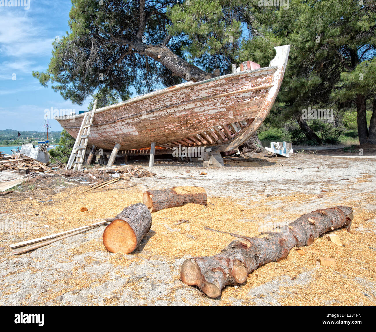 Repairing boat hi-res stock photography and images - Alamy