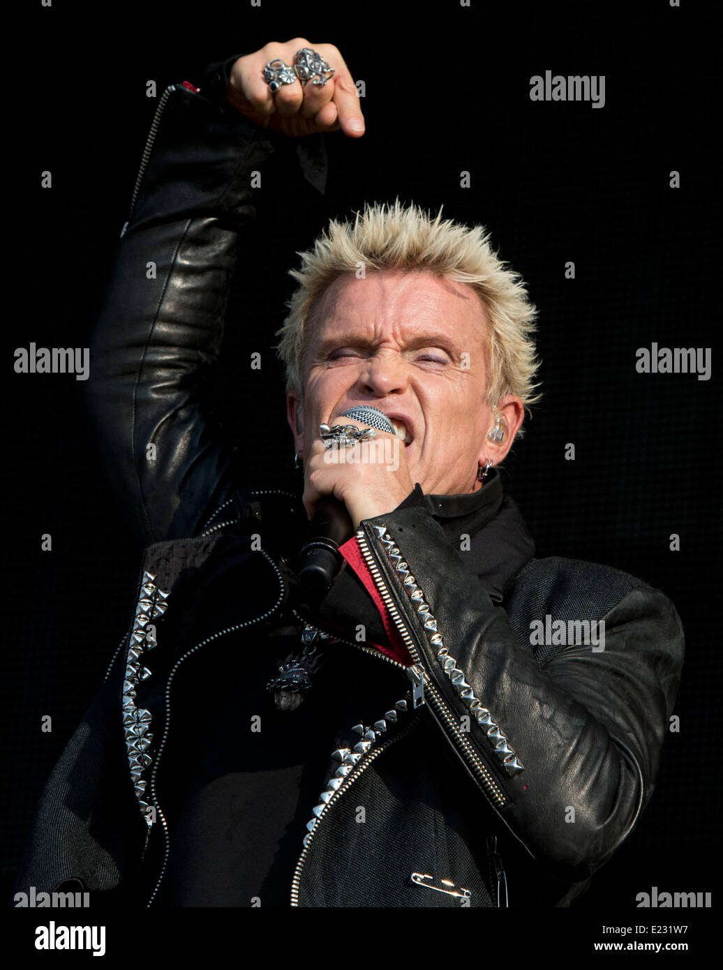 Bensheim, Germany. 13th June, 2014. British rock musician Billy Idol ...