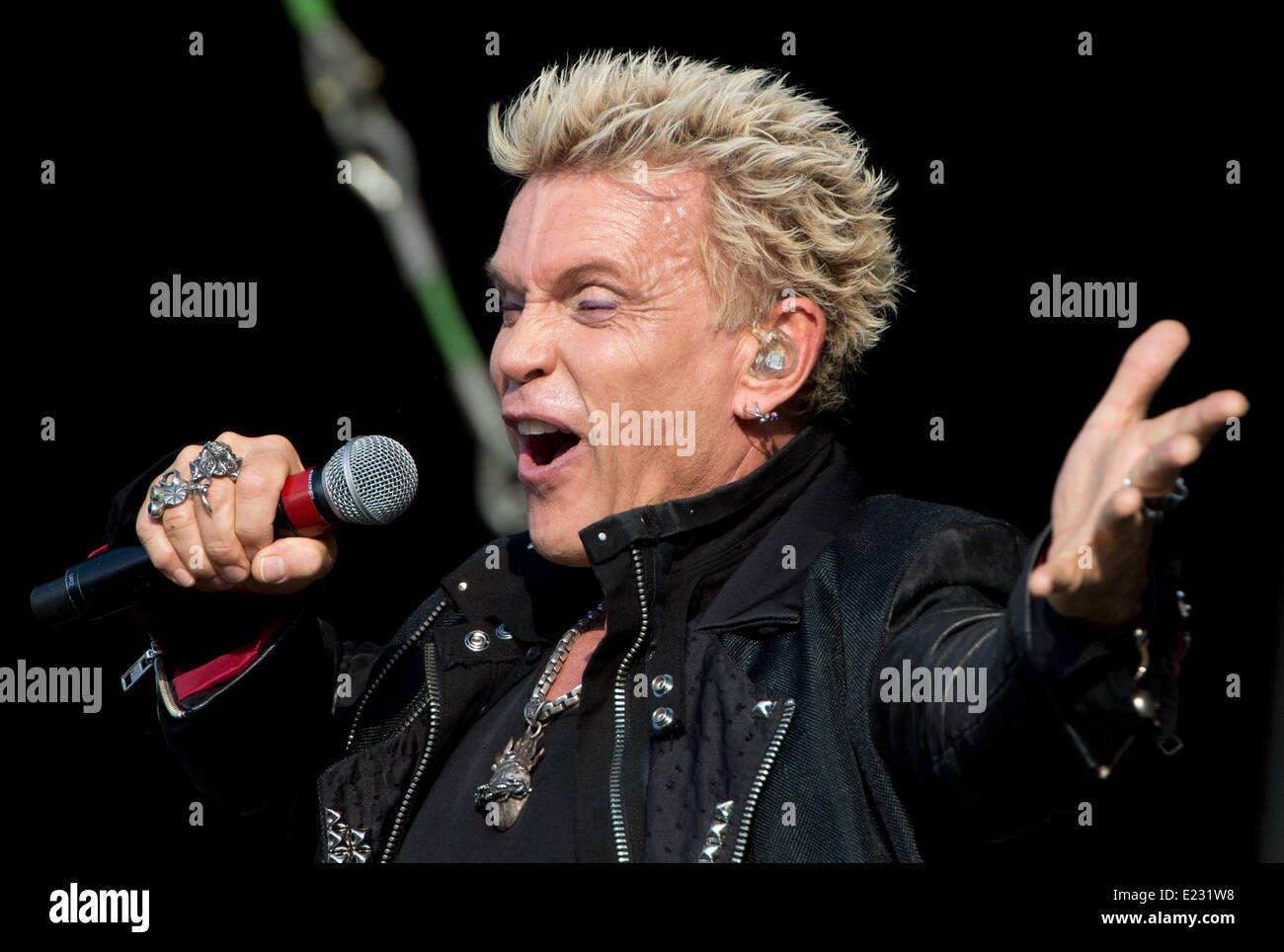 Bensheim, Germany. 13th June, 2014. British rock musician Billy Idol ...