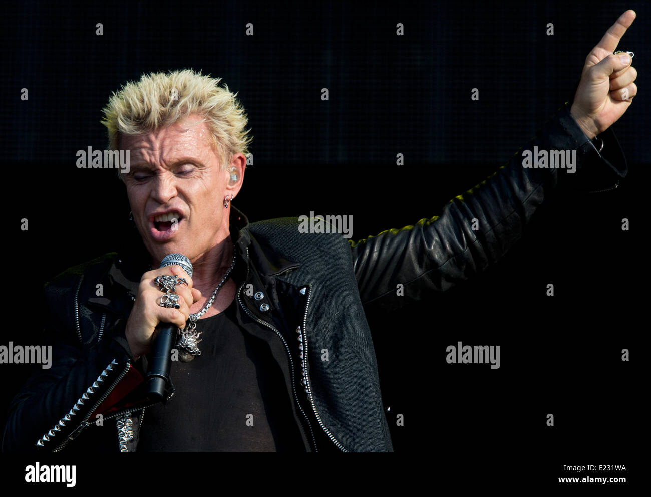 Bensheim, Germany. 13th June, 2014. British rock musician Billy Idol ...