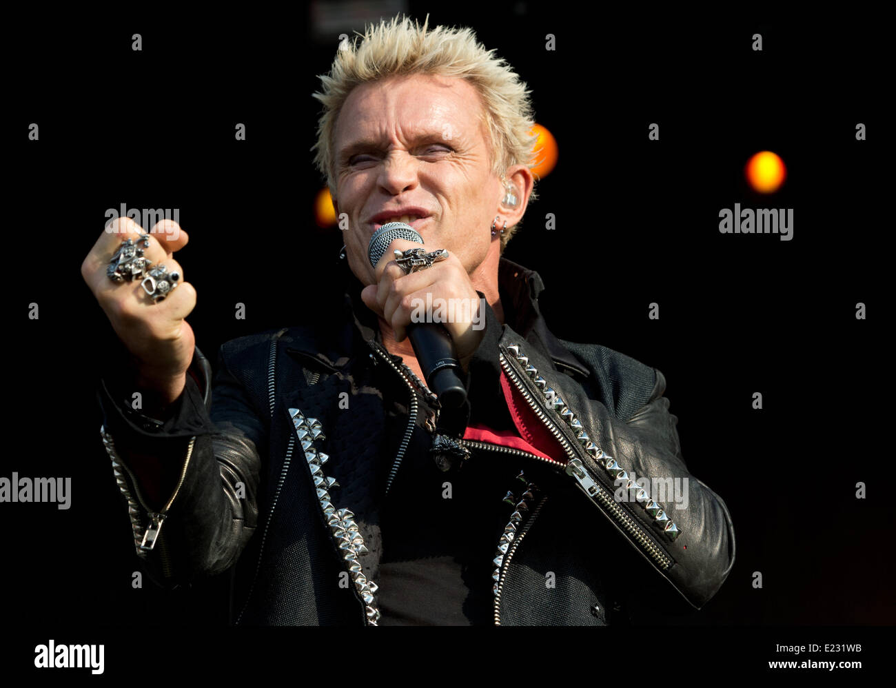 Bensheim, Germany. 13th June, 2014. British rock musician Billy Idol ...