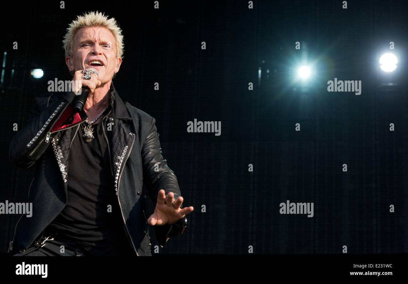 Bensheim, Germany. 13th June, 2014. British rock musician Billy Idol ...