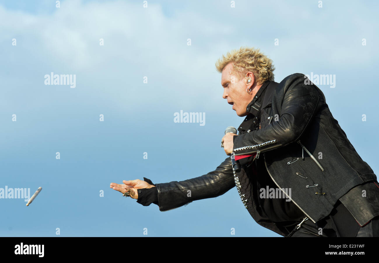 Bensheim, Germany. 13th June, 2014. British rock musician Billy Idol ...