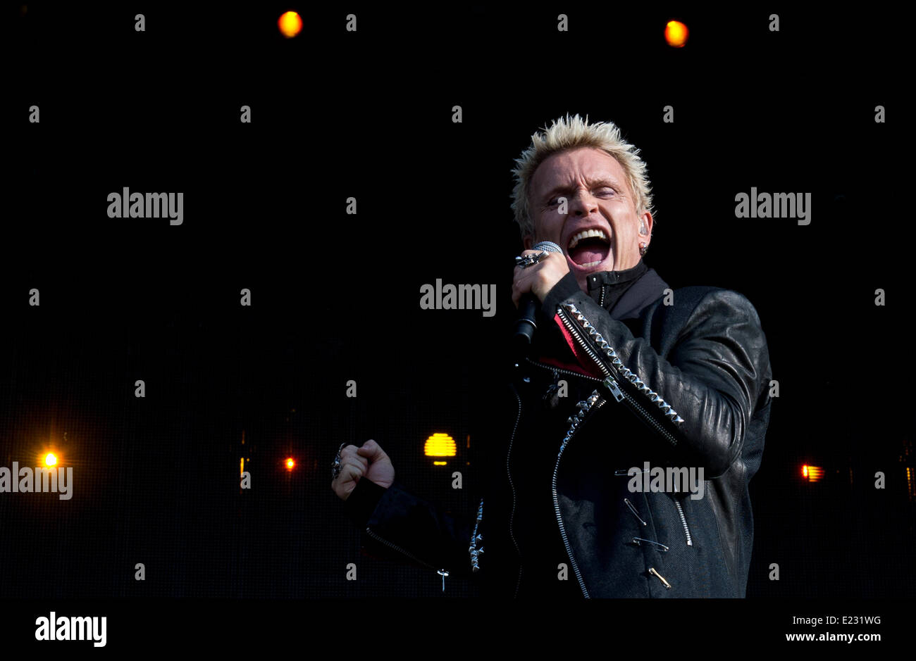 Bensheim, Germany. 13th June, 2014. British rock musician Billy Idol ...