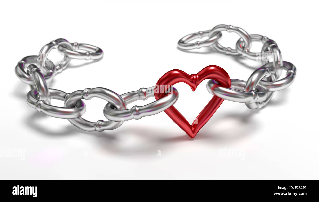 Heart shape metal chain hi-res stock photography and images - Alamy