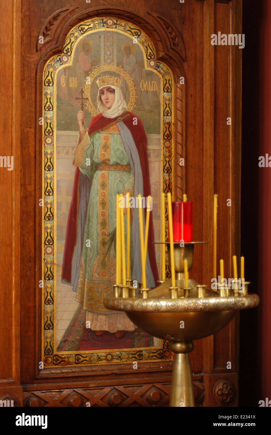Saint Olga of Kiev. An Icon from the iconostasis of the Orthodox Church ...