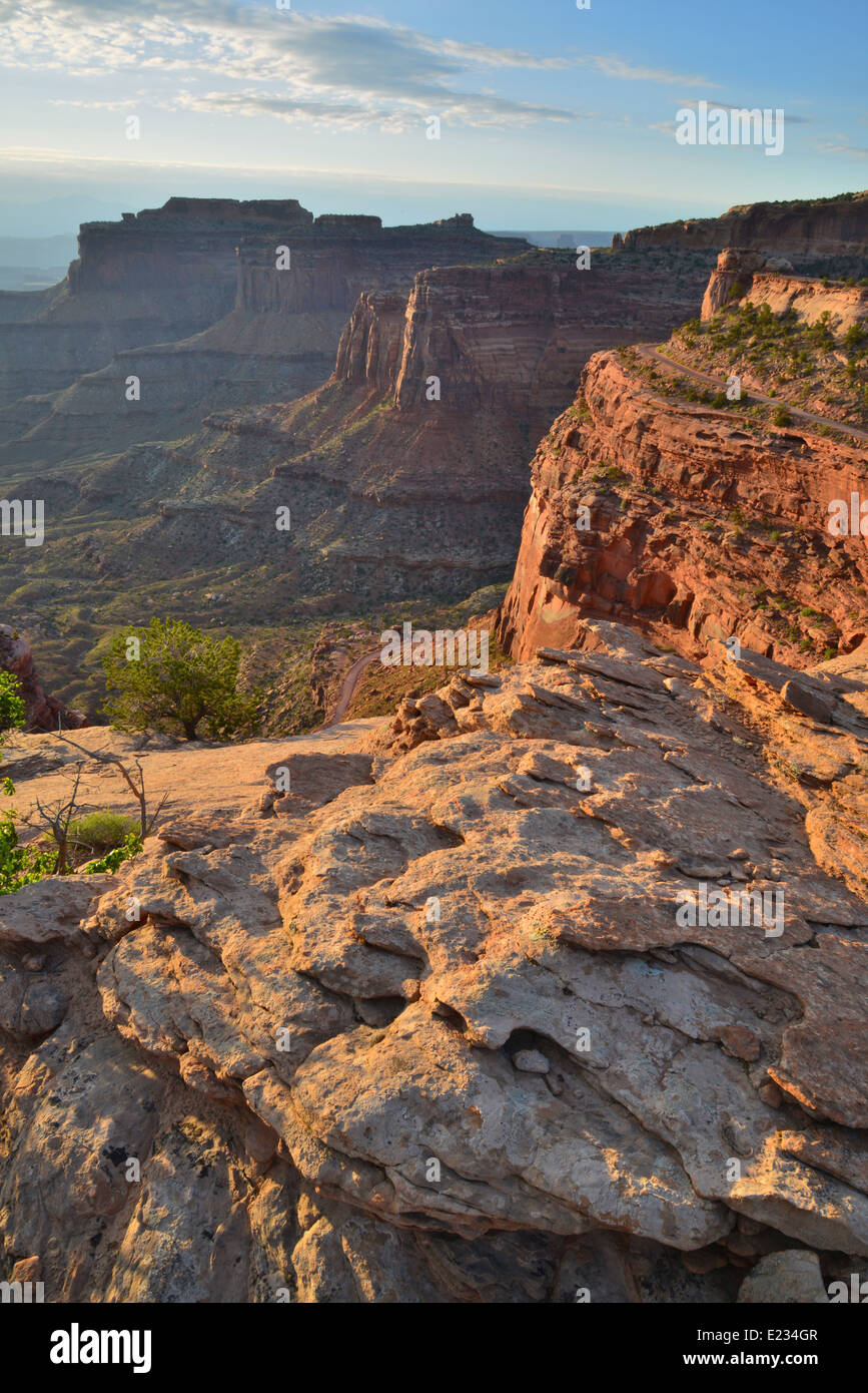 Overlooking Shafer Trail in Canyonlands National Park in Utah Stock ...