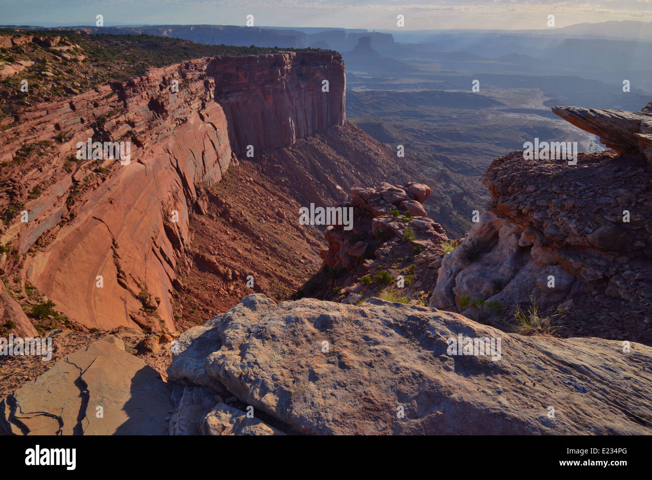 Morning at Buck Canyon Overlook in Canyonlands National Park near Moab ...