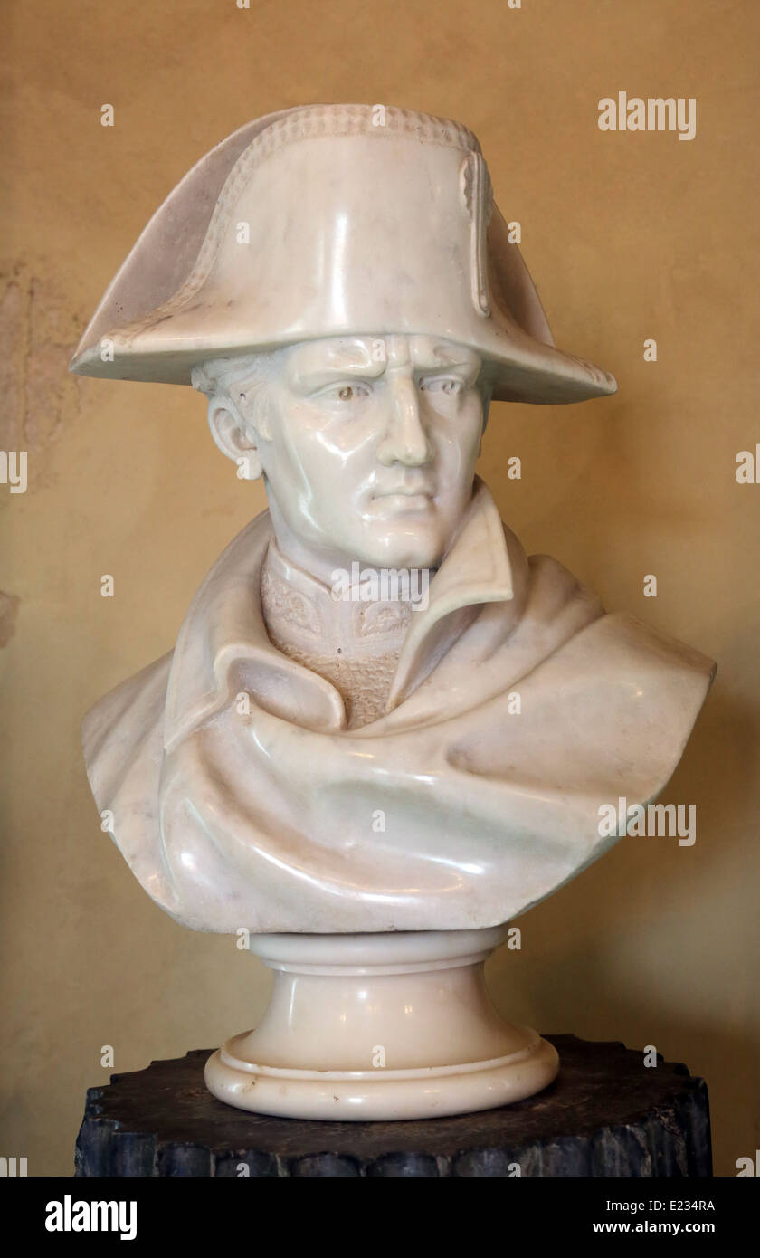 Bust of Napoleon now exhibited in the Villa dei Mulini, Portoferraio ...