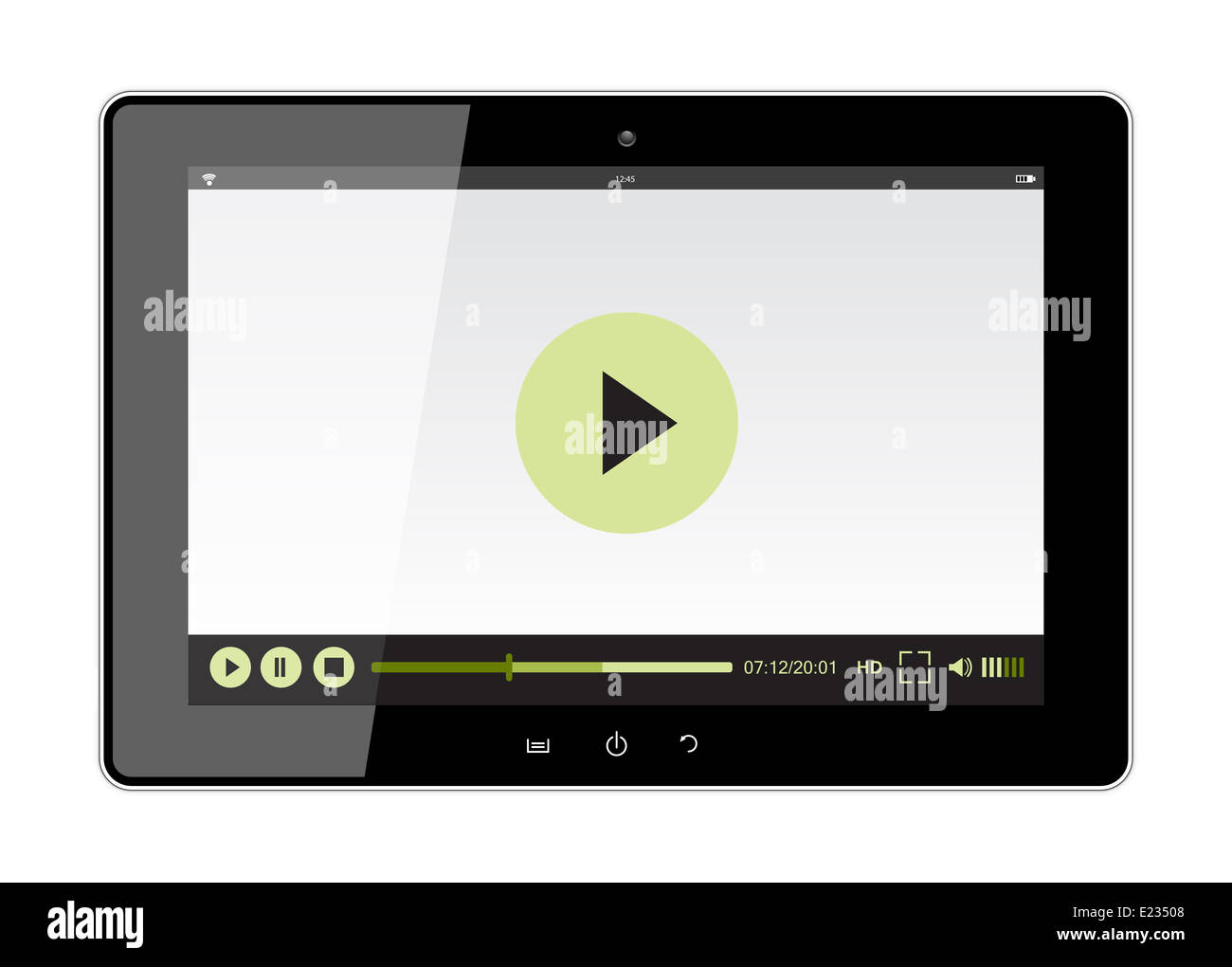 tablet design with web player Stock Photo - Alamy