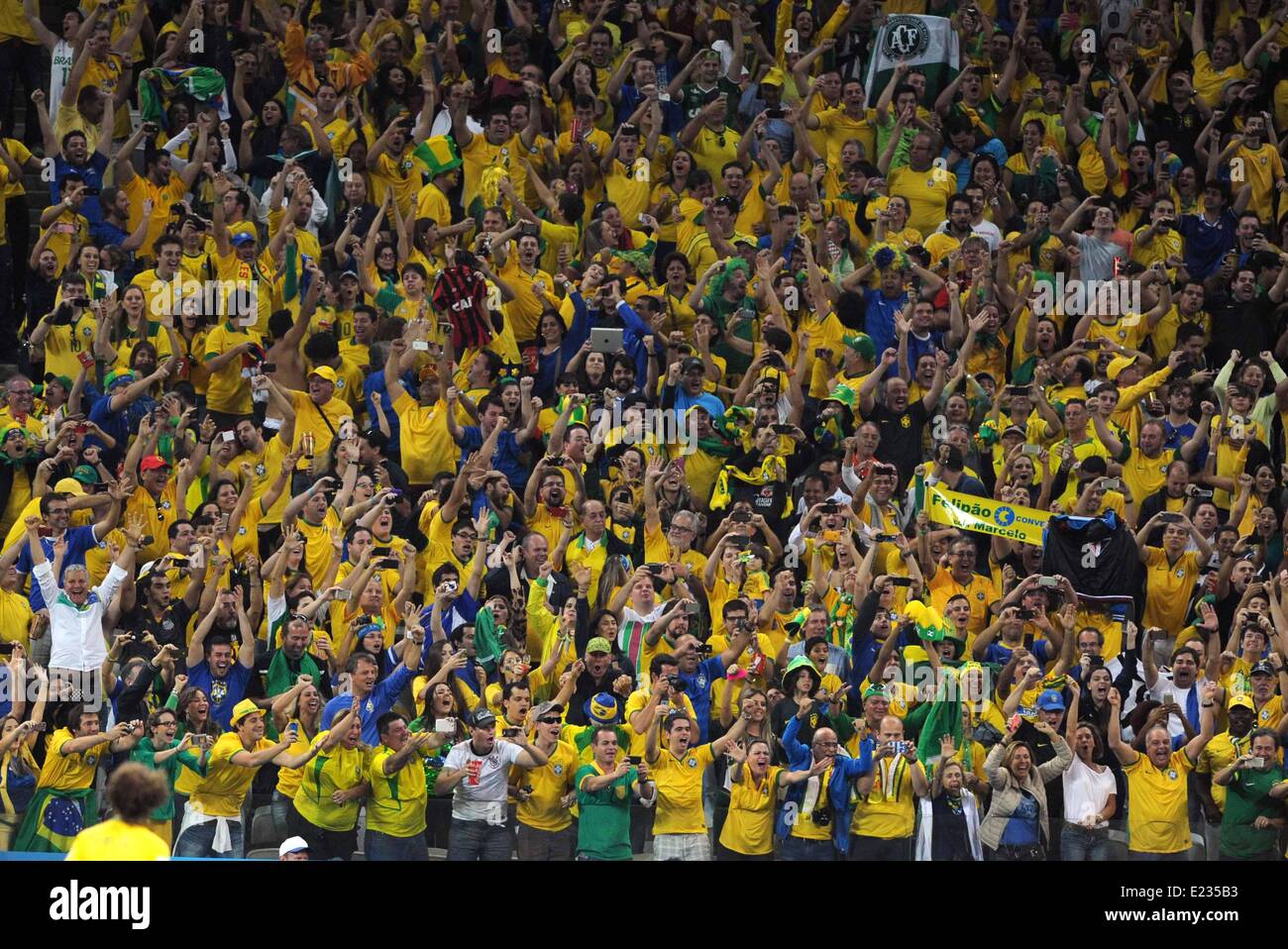Brazil fans (BRA), JUNE 12, 2014 - Football / Soccer : Brazil fans ...