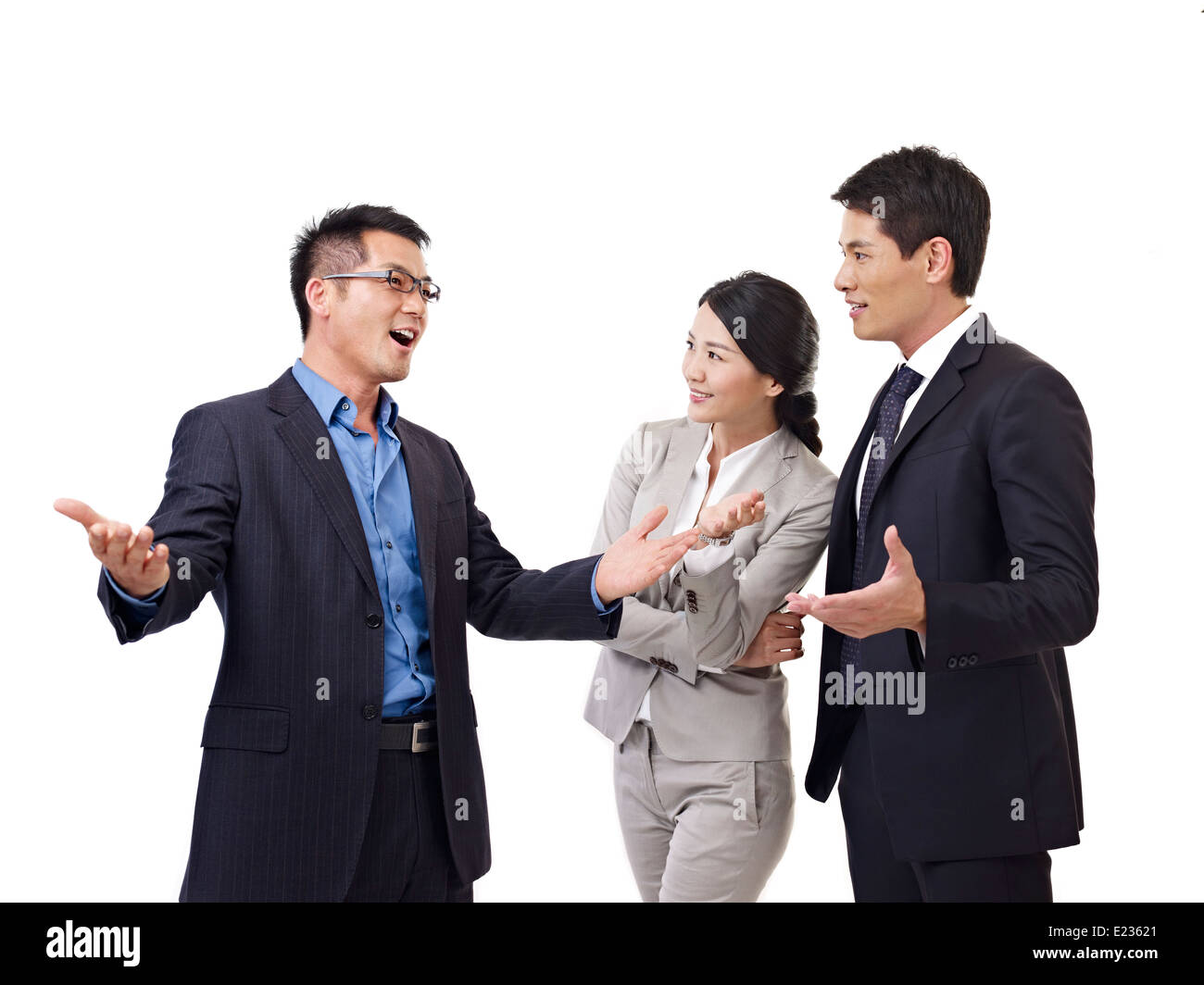 Isolated business man talking Cut Out Stock Images & Pictures - Alamy