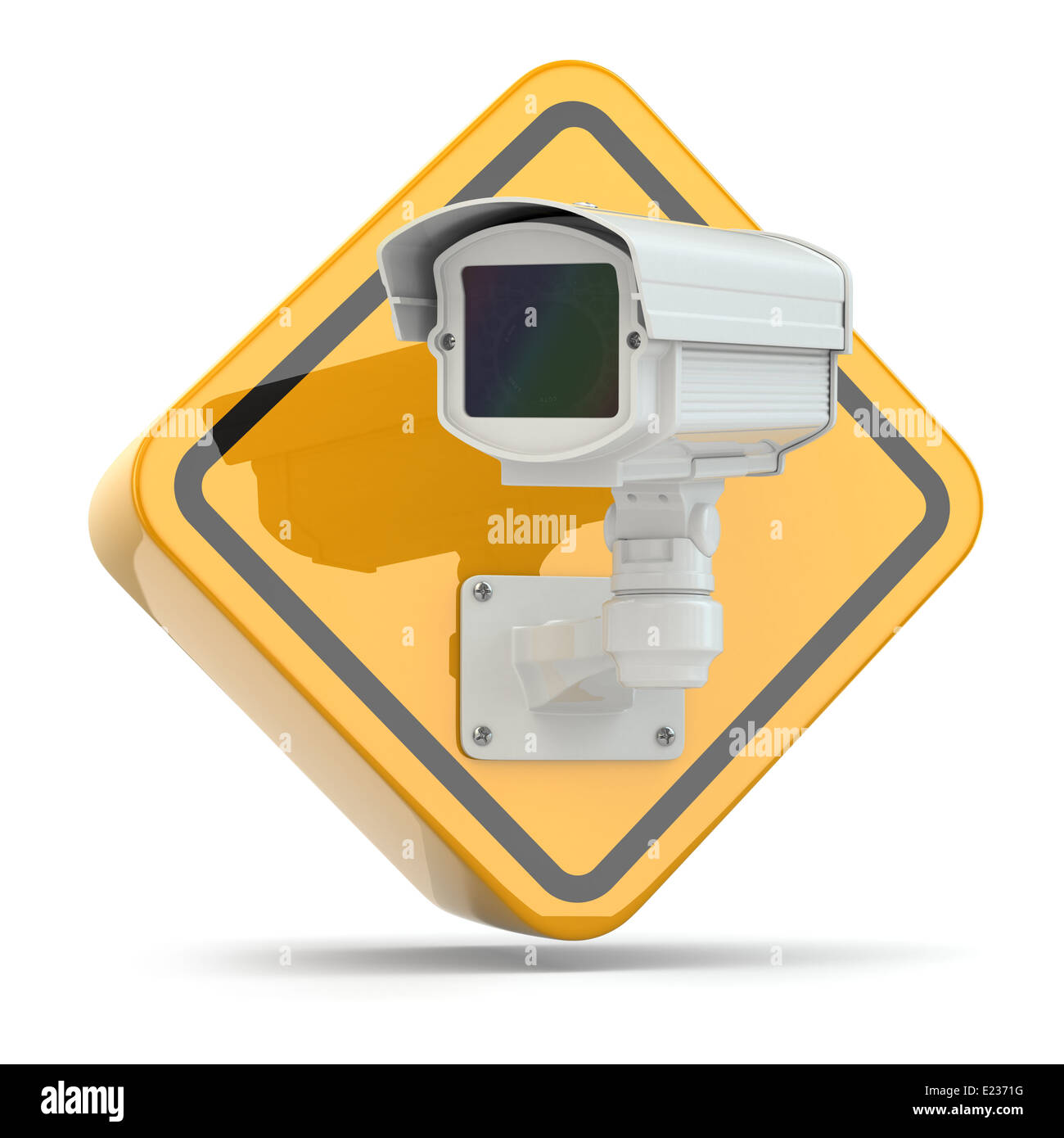 CCTV Camera. Video surveillance sign on white isolated background. 3d ...