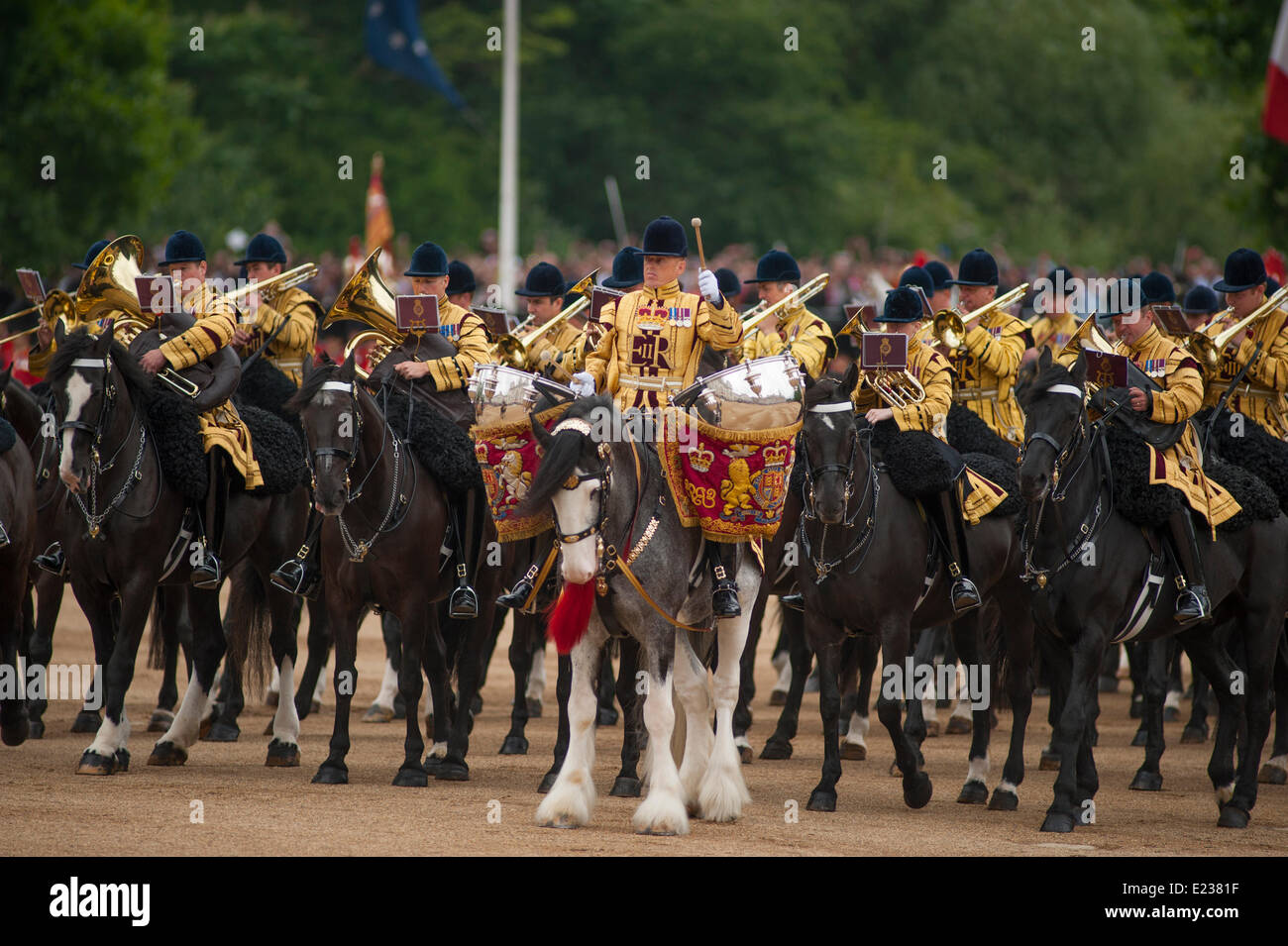 Horse Guards Parade, London UK. 14th June 2014. Mounted Bands of the ...