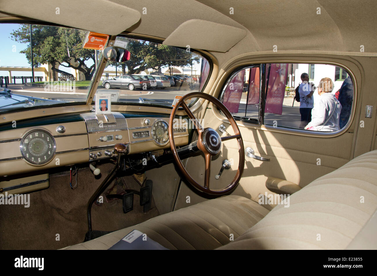 New Zealand, Napier. Interior of vintage Packard Stock Photo - Alamy
