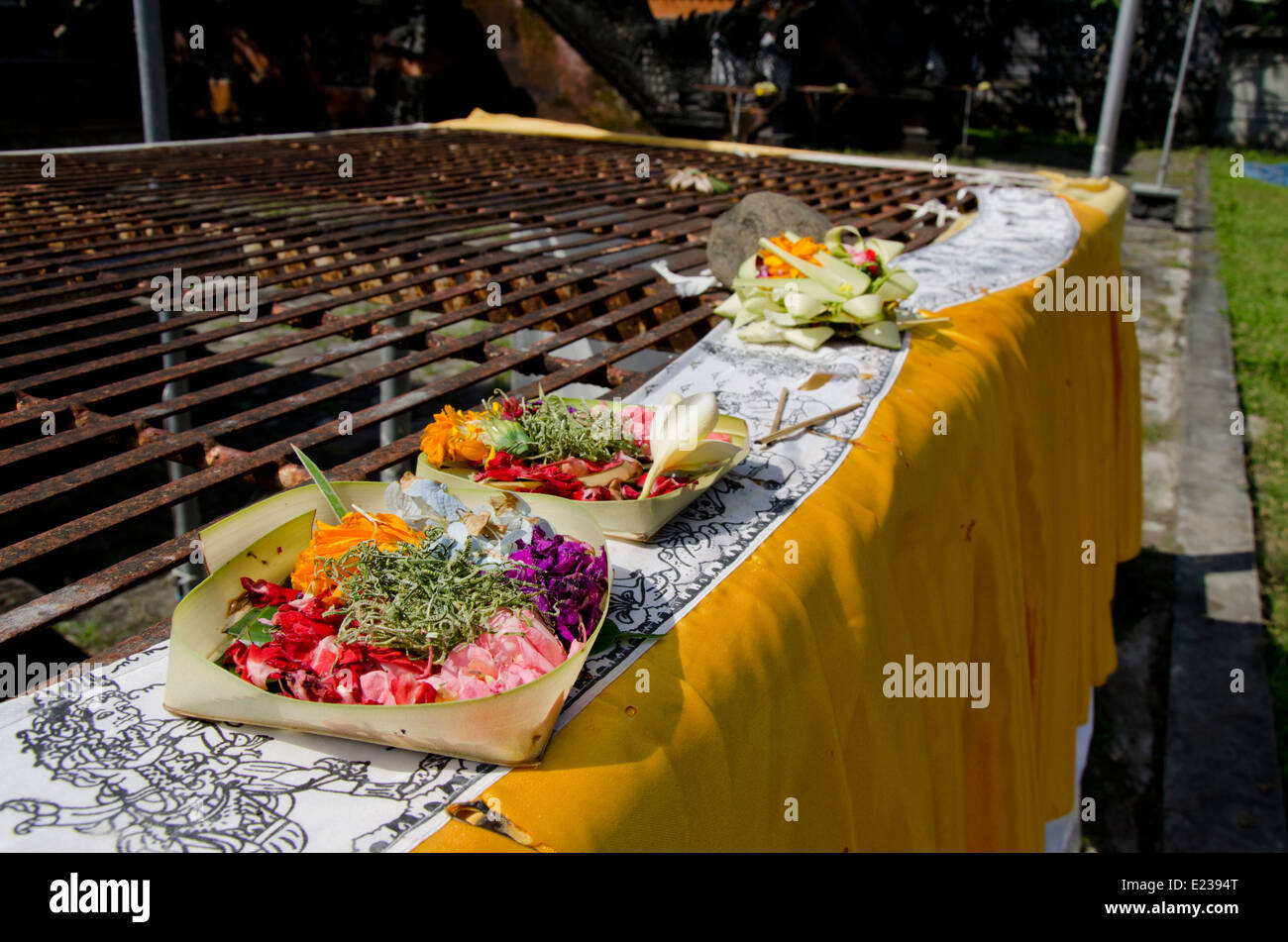 Indonesia, Island of Lombok, Mataram. Mayura Water Palace, open-sided ...